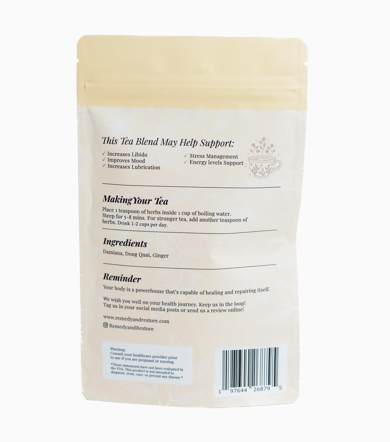 Yoni Power Tea for Enhanced Libido and Vitality – Remedy & Restore Wellness